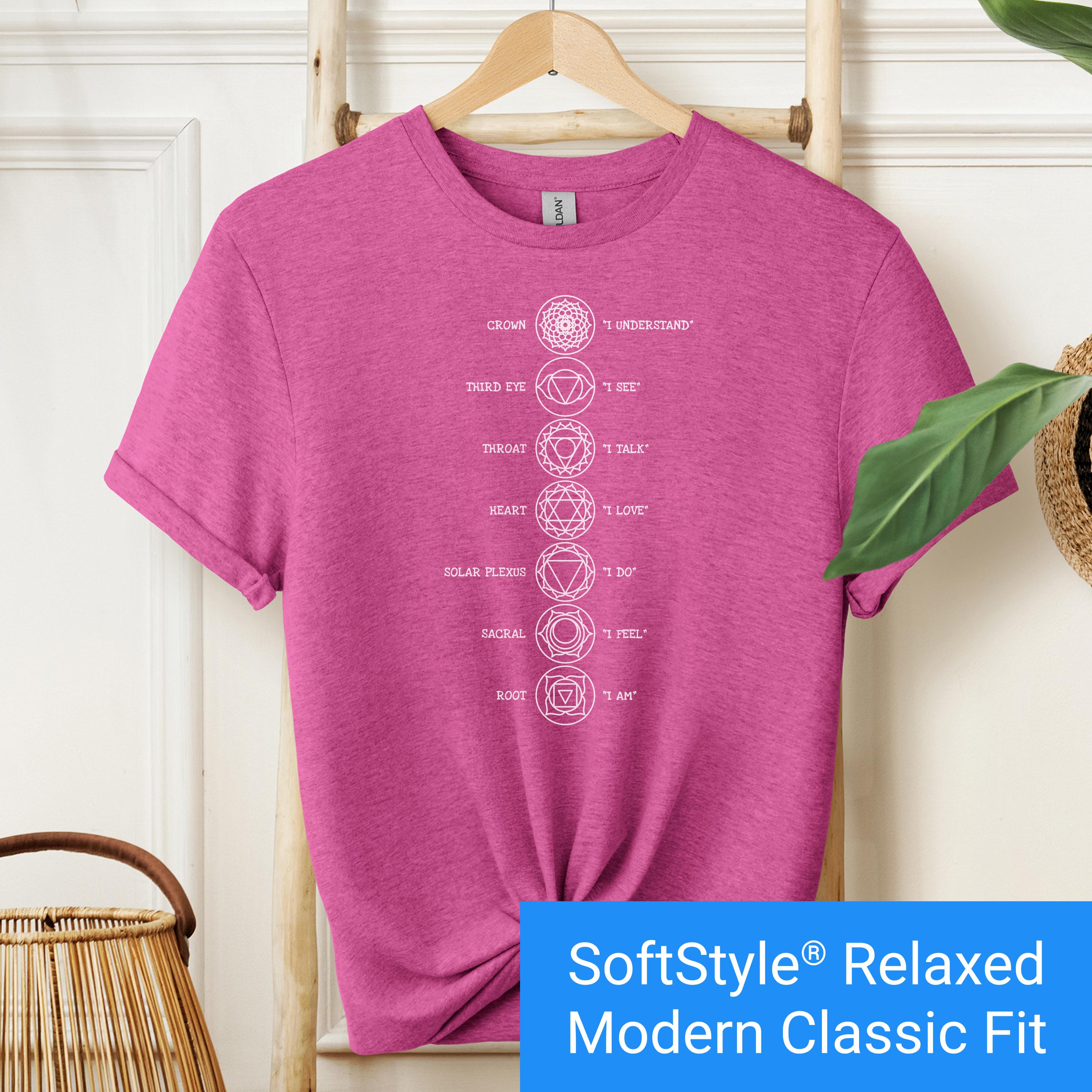 Chakras Symbols Shirt, 7 Chakras Shirt, Seven Chakras T-shirt ...