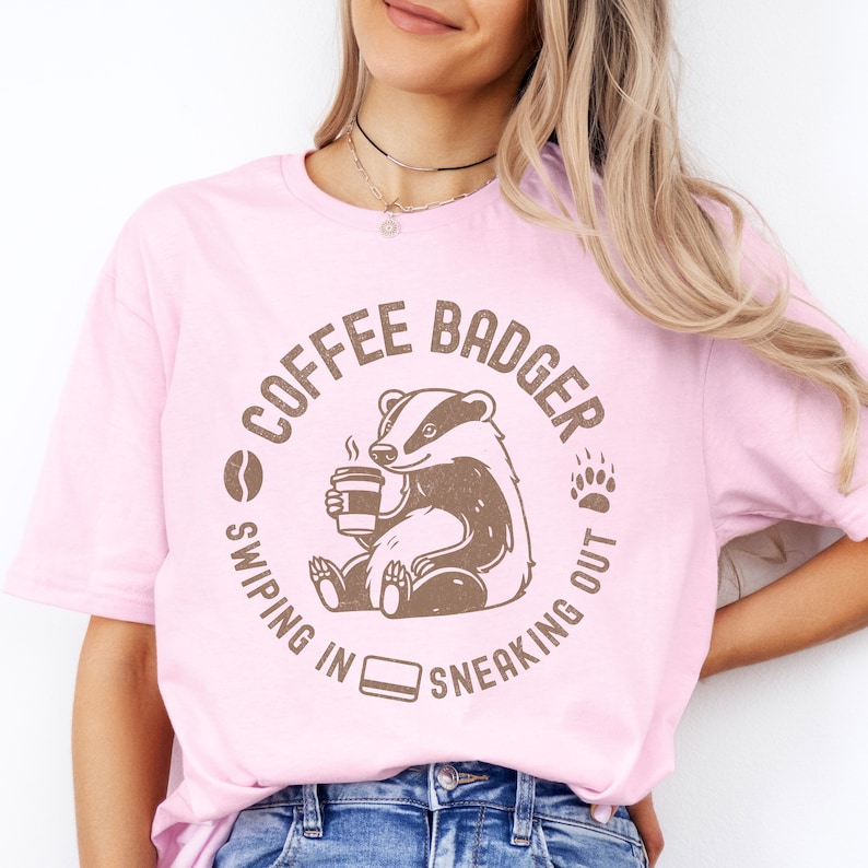 Coffee Badger Shirt, Coffee Badging T-shirt, Hybrid Worker Protest Tee ...