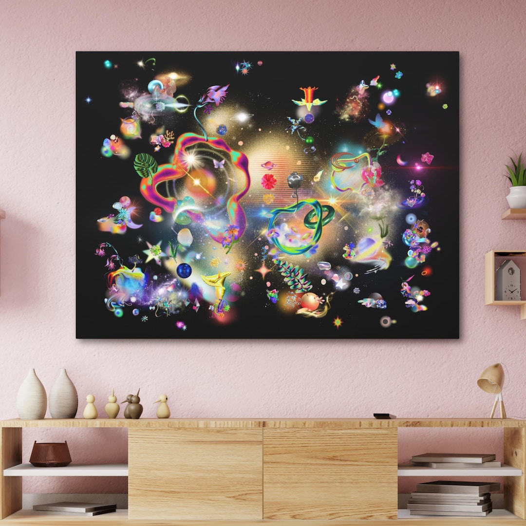 Horizontal Abstract Universe Canvas Posters, Trendy Astronomy Cosmos ...