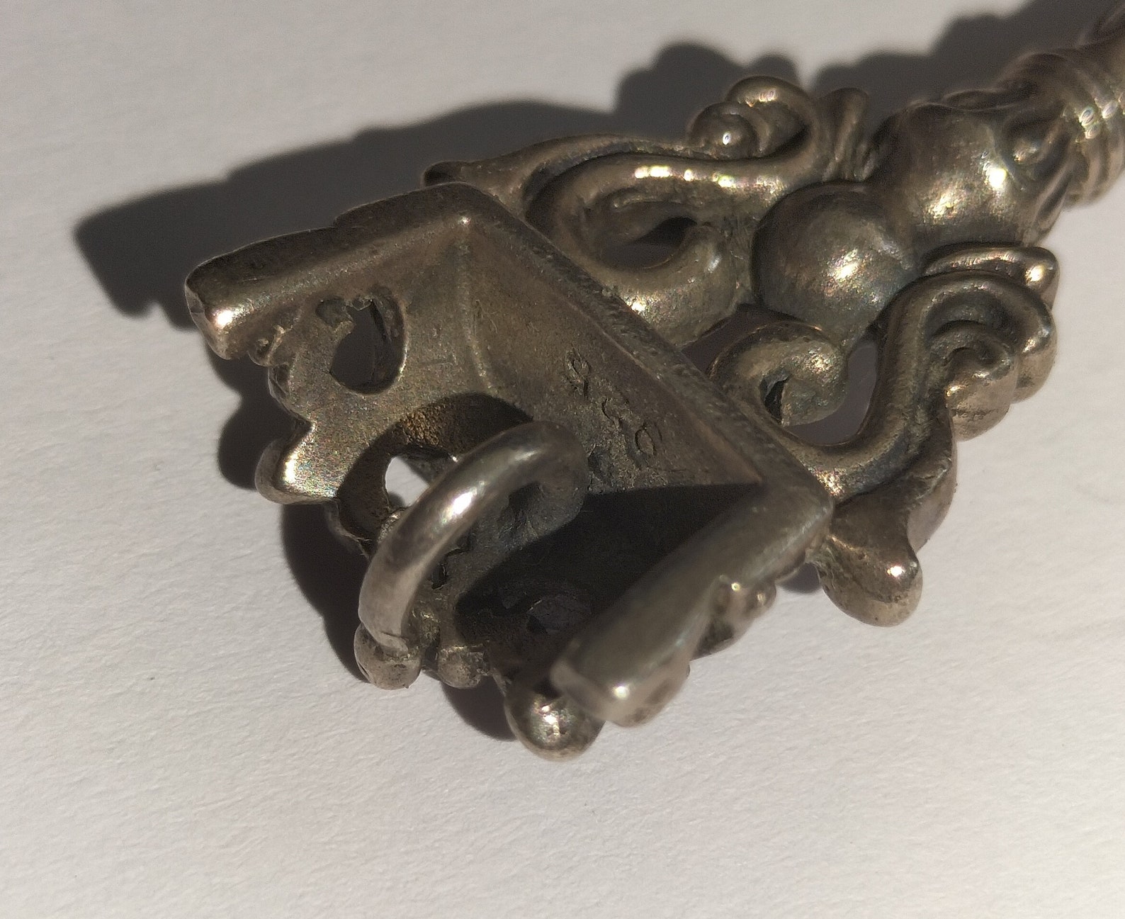 Antique Big Massive 13g Beautiful Sterling Silver Key With a Crown and ...