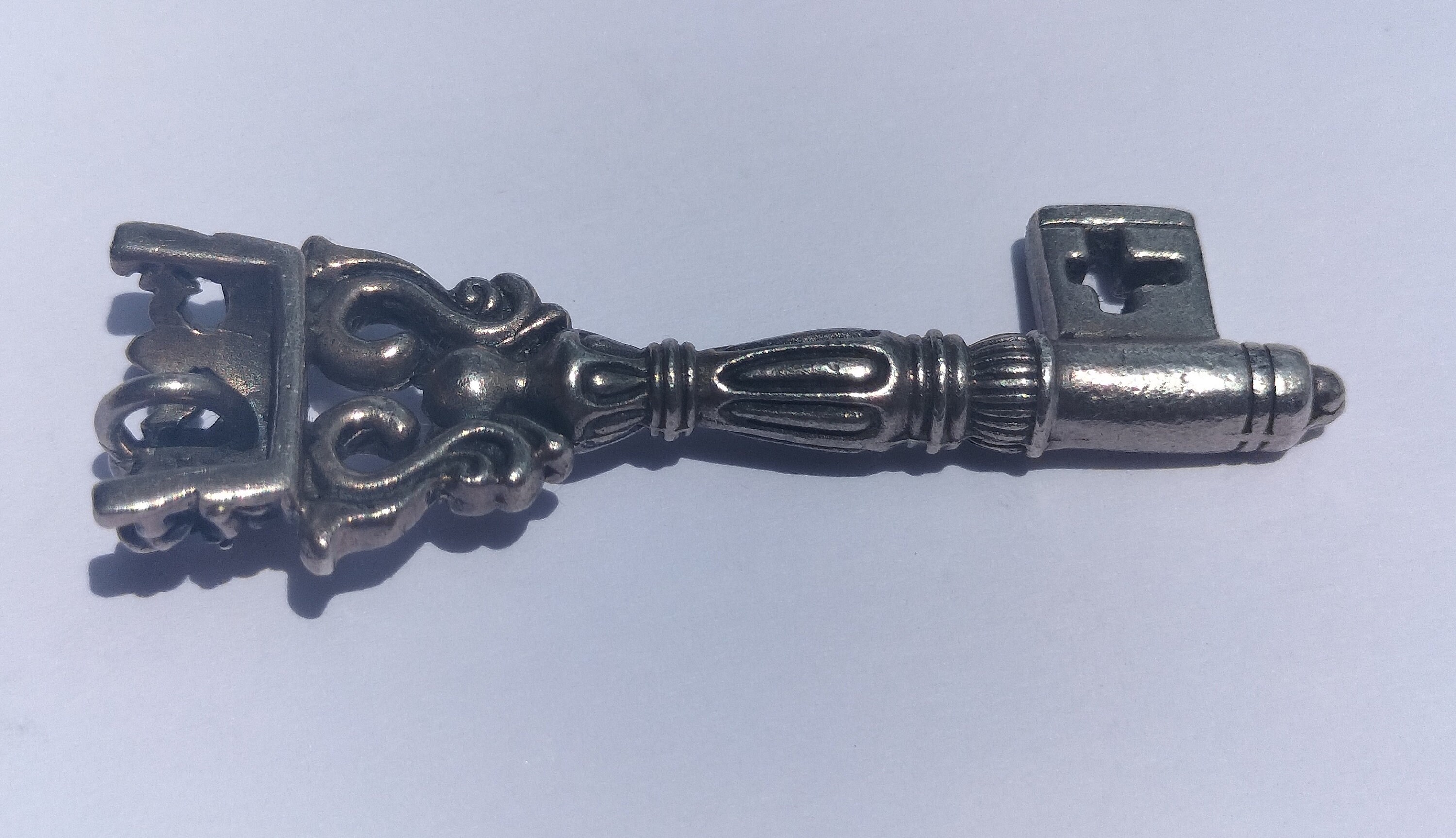 Antique Big Massive 13g Beautiful Sterling Silver Key With a Crown and ...