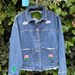 Embroidered Denim Jacket "egrets' Flight" - Etsy