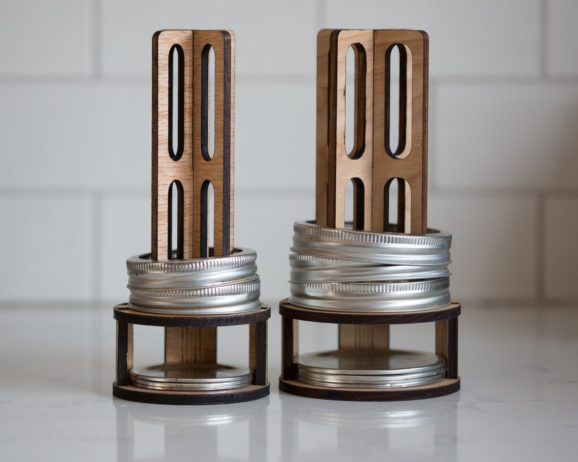 Mason Jar Rings and Lids Organizer Combination | Etsy