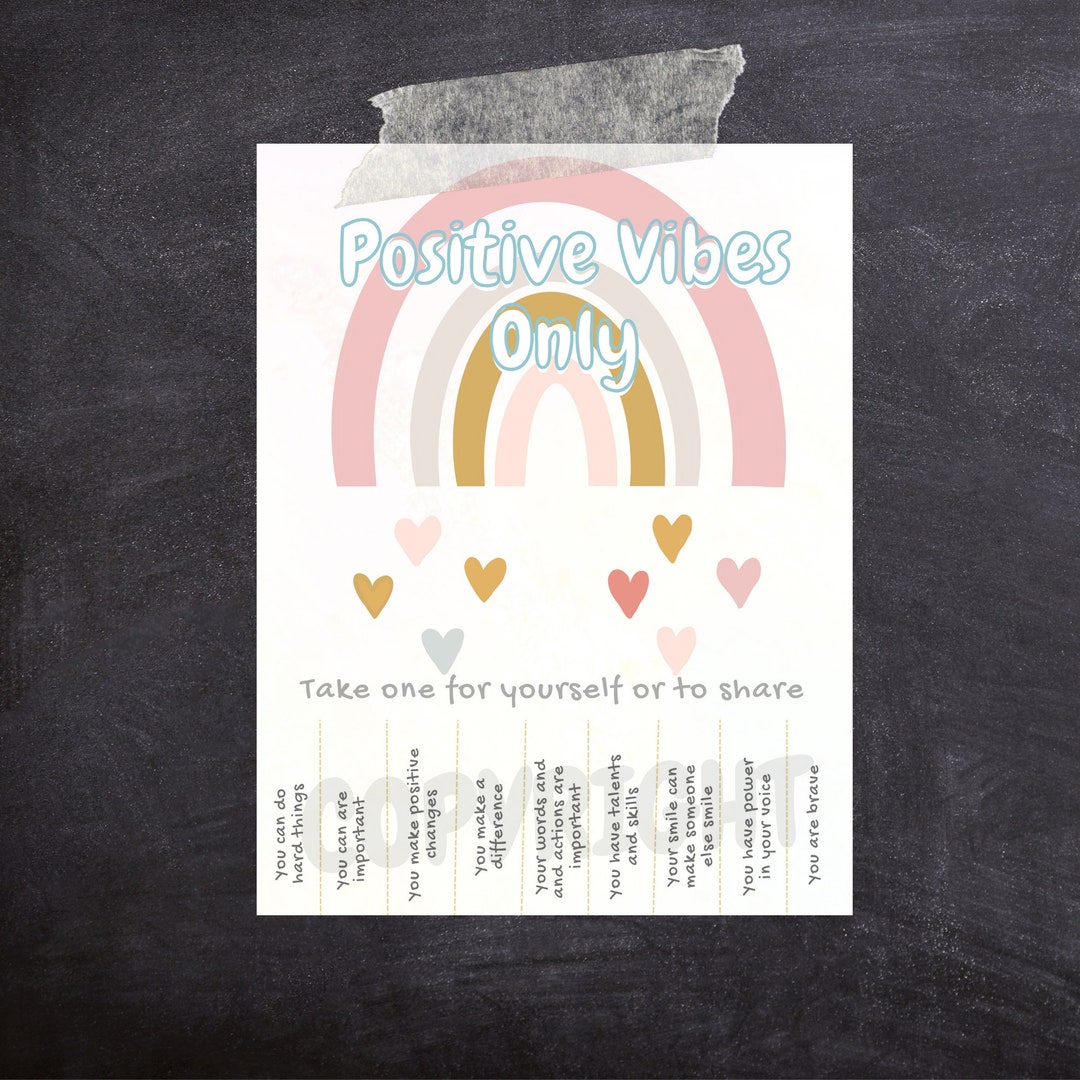 Positive Affirmation Tear off Flyer School Counselor Office - Etsy