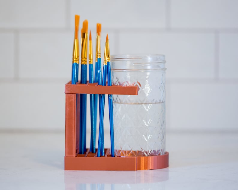 Custom Made to Order 3D Printed Paintbrush Holder and Storage Organizer ...