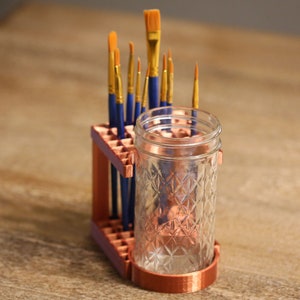 Custom Made to Order 3D Printed Paintbrush Holder and Storage Organizer ...
