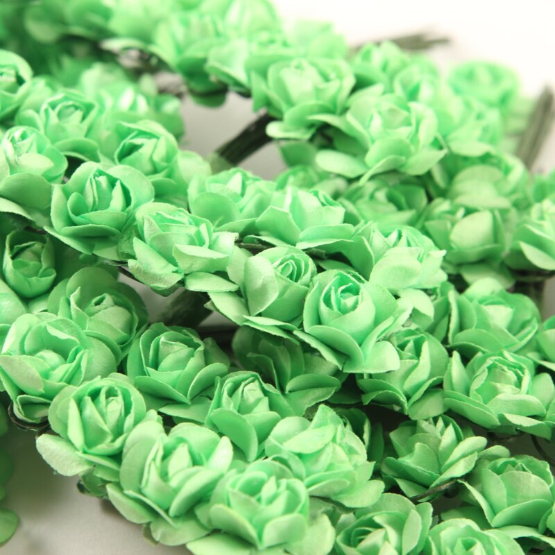 Green Paper Flowers - Etsy