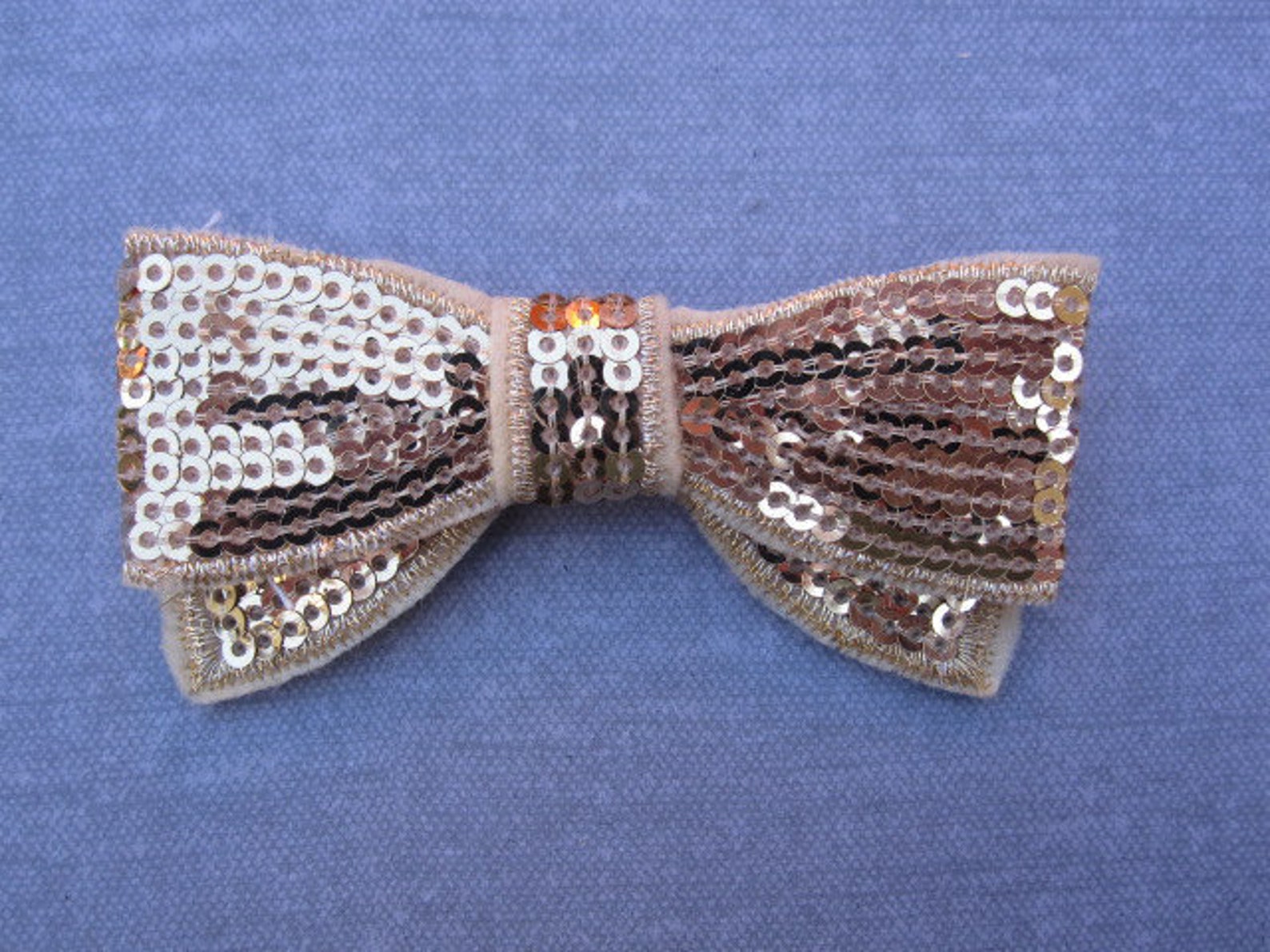 Gold Sequin Bow Applique Millinery Hair Bows Embellishment - Etsy