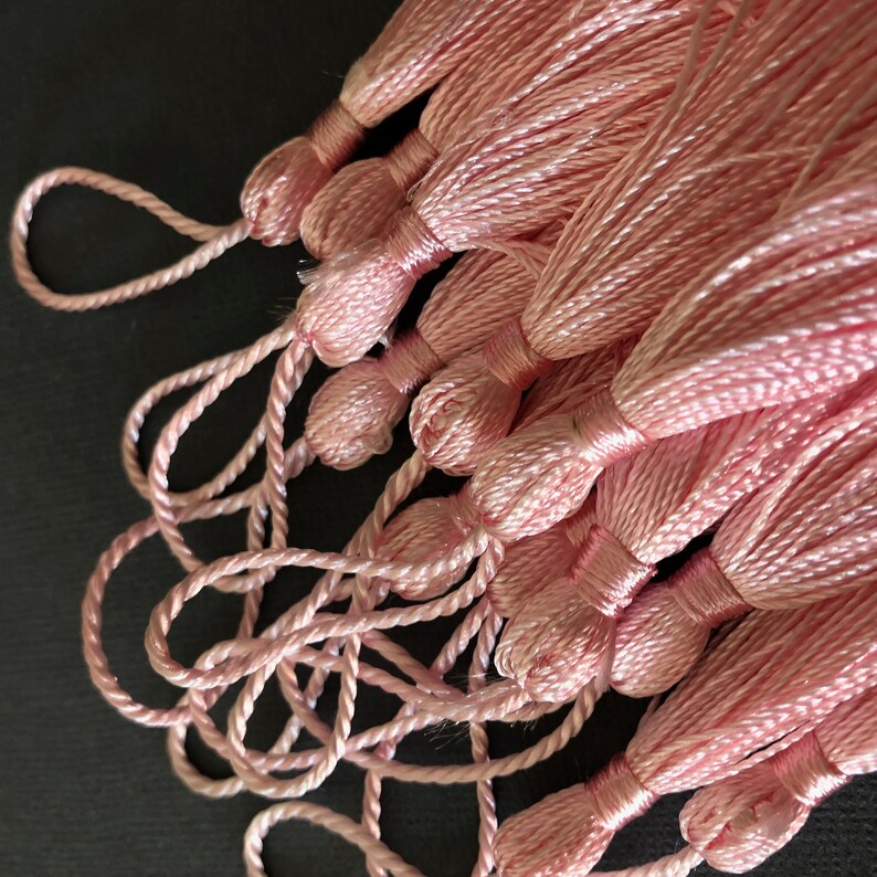 12 Chainette Tassels Pink Jewelry Design Gift Wrapping | Etsy