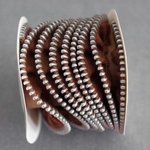 Brown Zipper Ribbon Gathered Trim Tape 1 Yard Zipper - Etsy