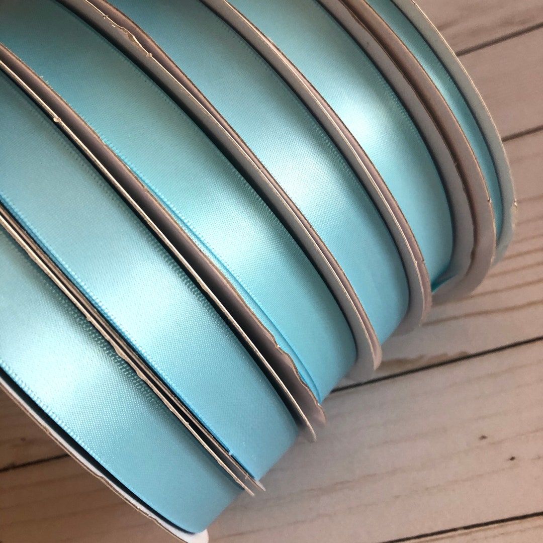 Baby Blue Satin Ribbon 100 & 50 Yards 1/8 1/4 3/8 5/8 7/8 - Etsy UK