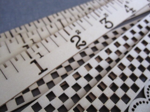 Unfinished Wood Ruler Borders 9 Pcs Scrapbooking Altered - Etsy