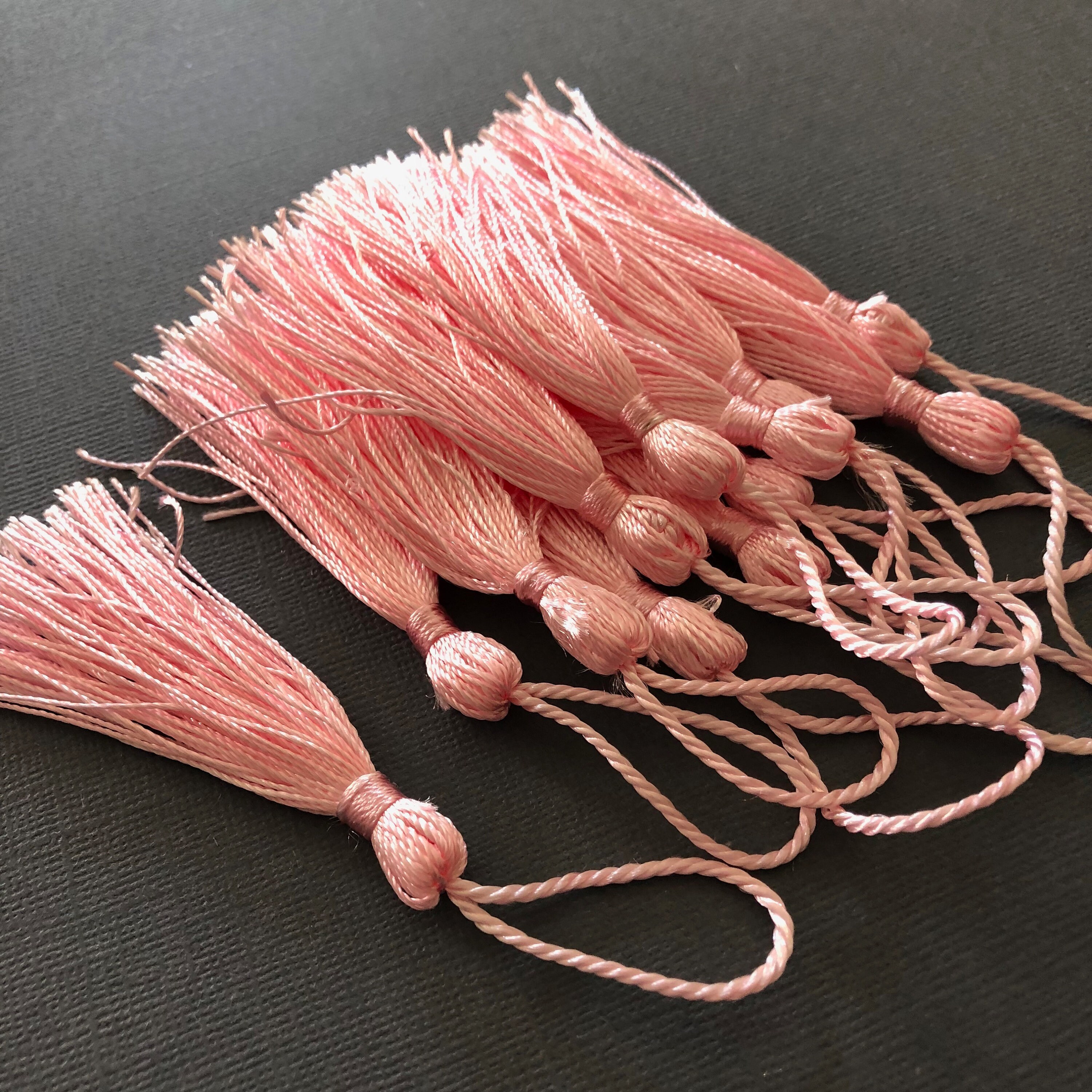12 Chainette Tassels Pink Jewelry Design Gift Wrapping | Etsy