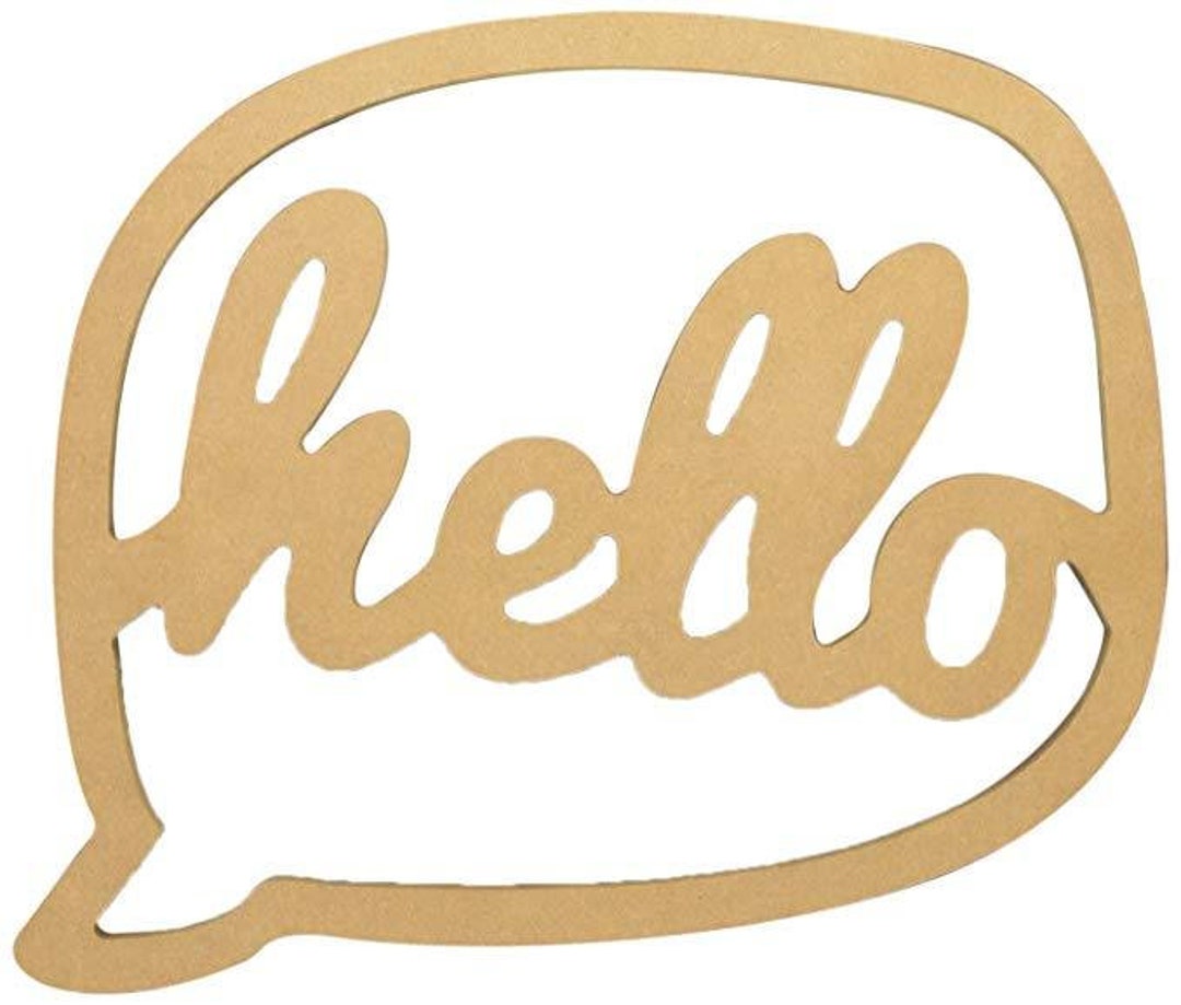 Unfinished Wood Hello Plaque Blank Bare Wall Art Decor - Etsy