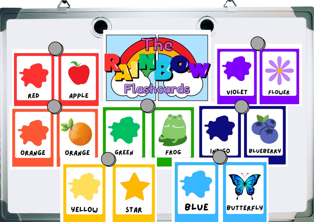 Rainbow Flashcards Preschool Activities Kindergarten Activities ...