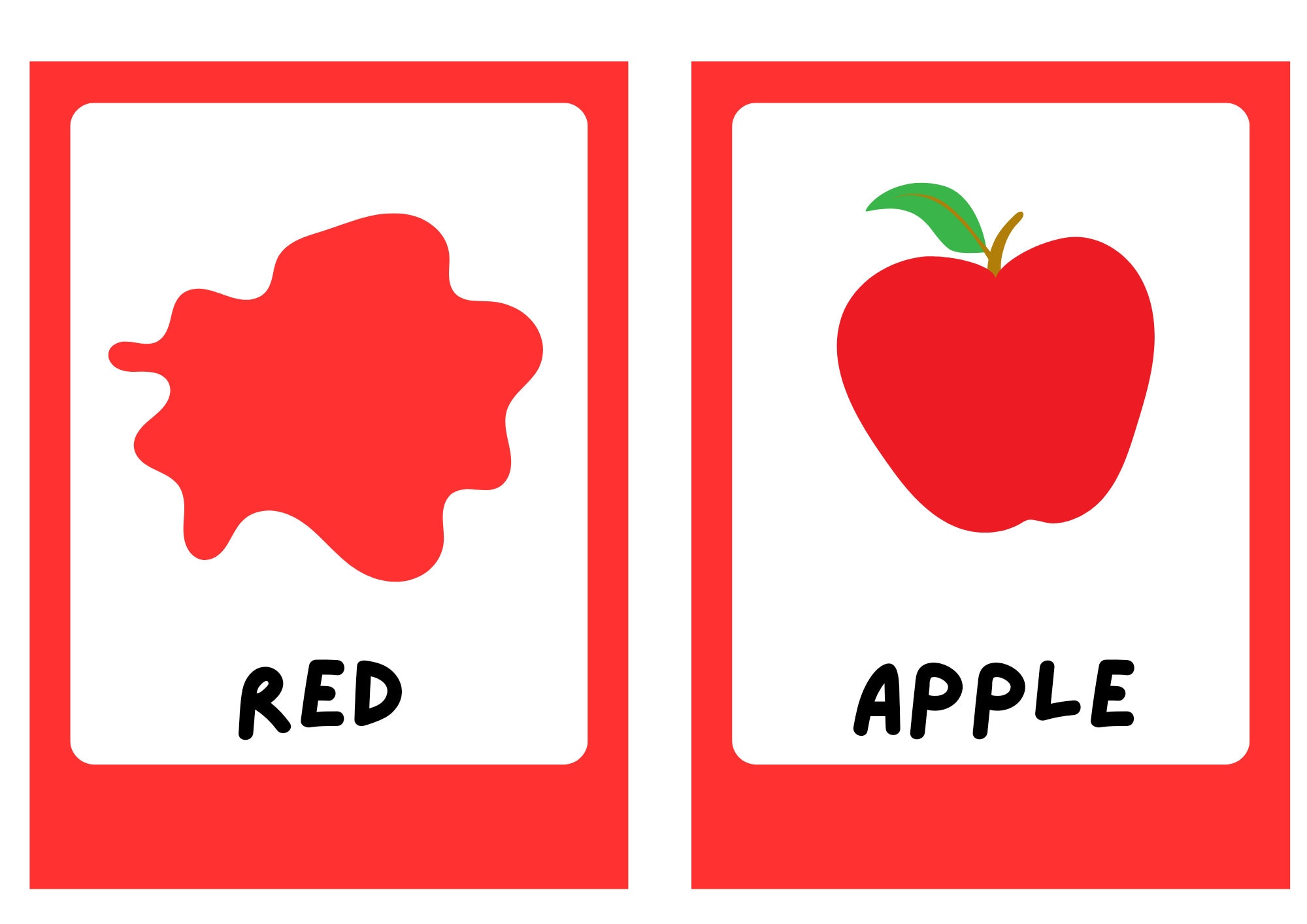 Rainbow Flashcards Preschool Activities Kindergarten Activities ...