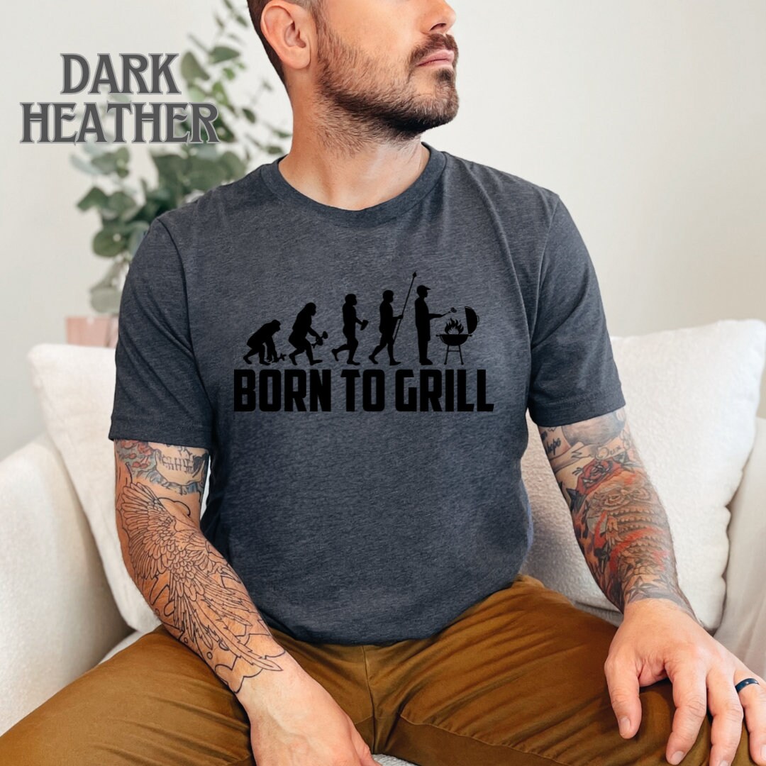 Born to Grill Tee Shirt Funny Grill Tee Shirt for Dad Summer Barbeque ...