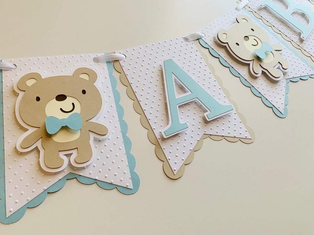 Teddy Bear Baby Shower, Teddy Bear Banner, Boy Baby Shower Banner - Etsy