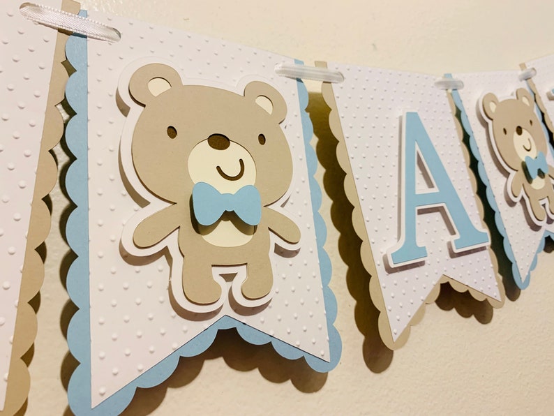 Teddy Bear Baby Shower Teddy Bear Banner Boy Baby Shower - Etsy