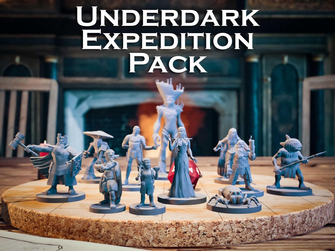 Underdark Expedition Pack | 11 Miniatures Starter Set 28mm Scale Dnd D ...