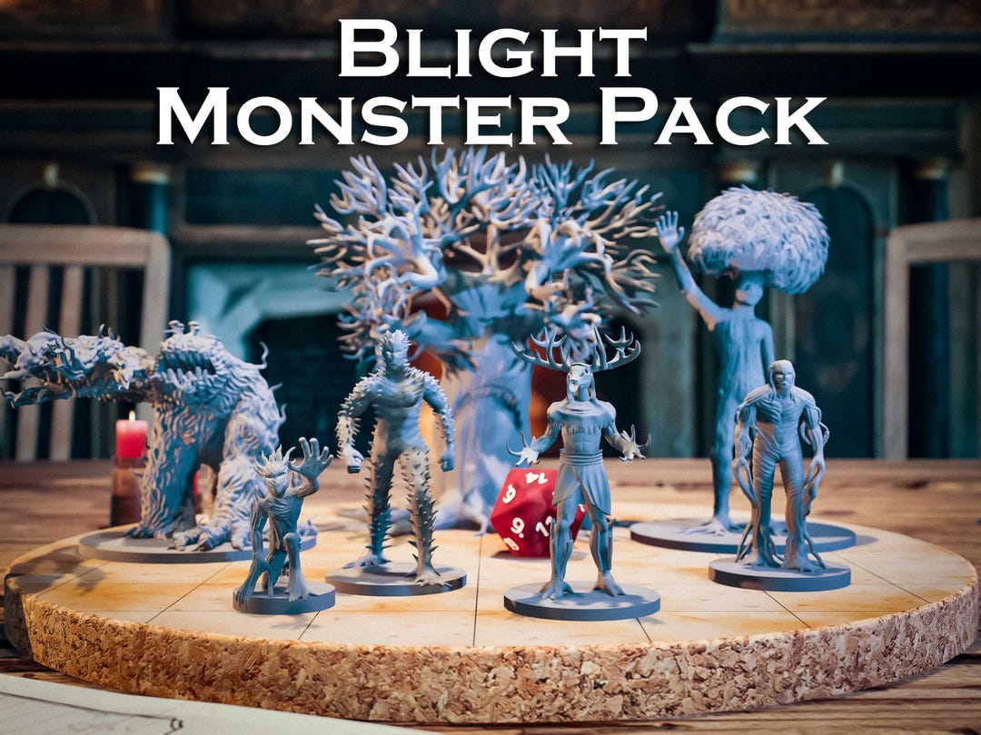 Blight Monster Pack | 7 Miniatures Starter Set - 28mm Scale Dnd D&D ...