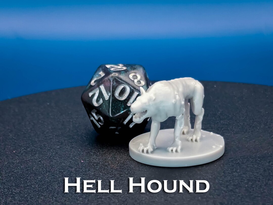Hell Hound Miniature for D&D, Dungeons and Dragons, Pathfinder and ...