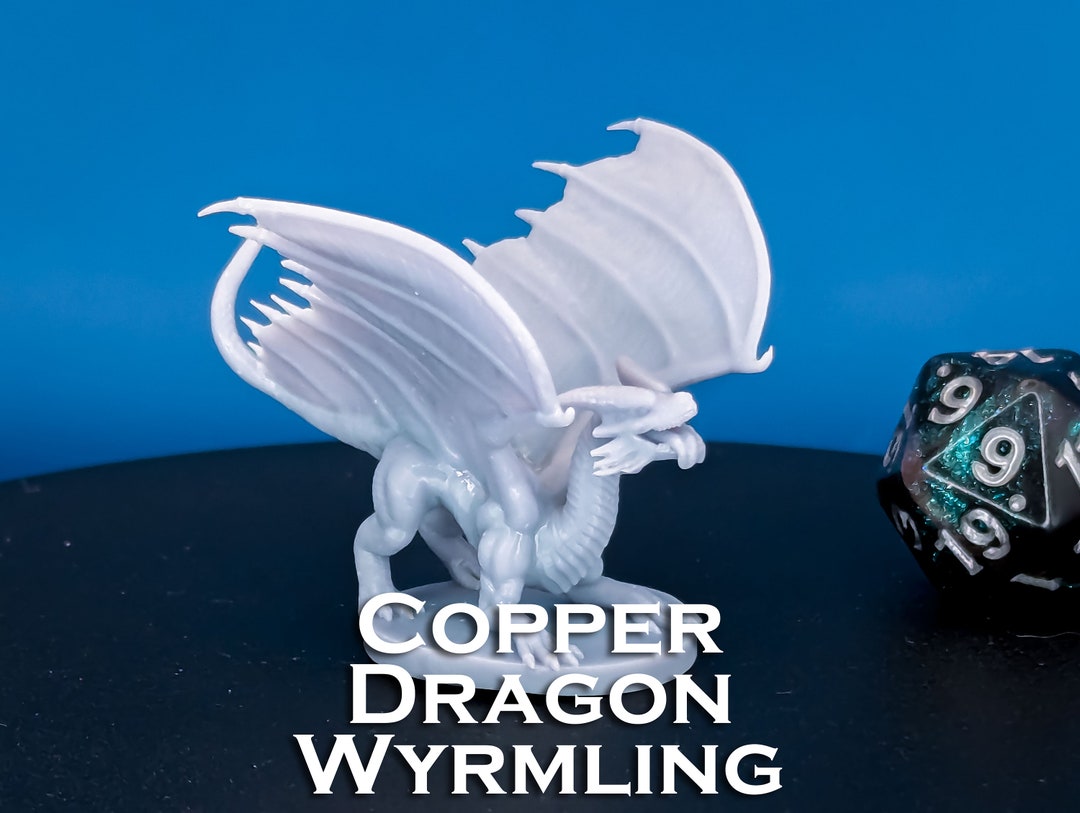 Copper Dragon Wyrmling Miniature for D&D, Dungeons and Dragons ...