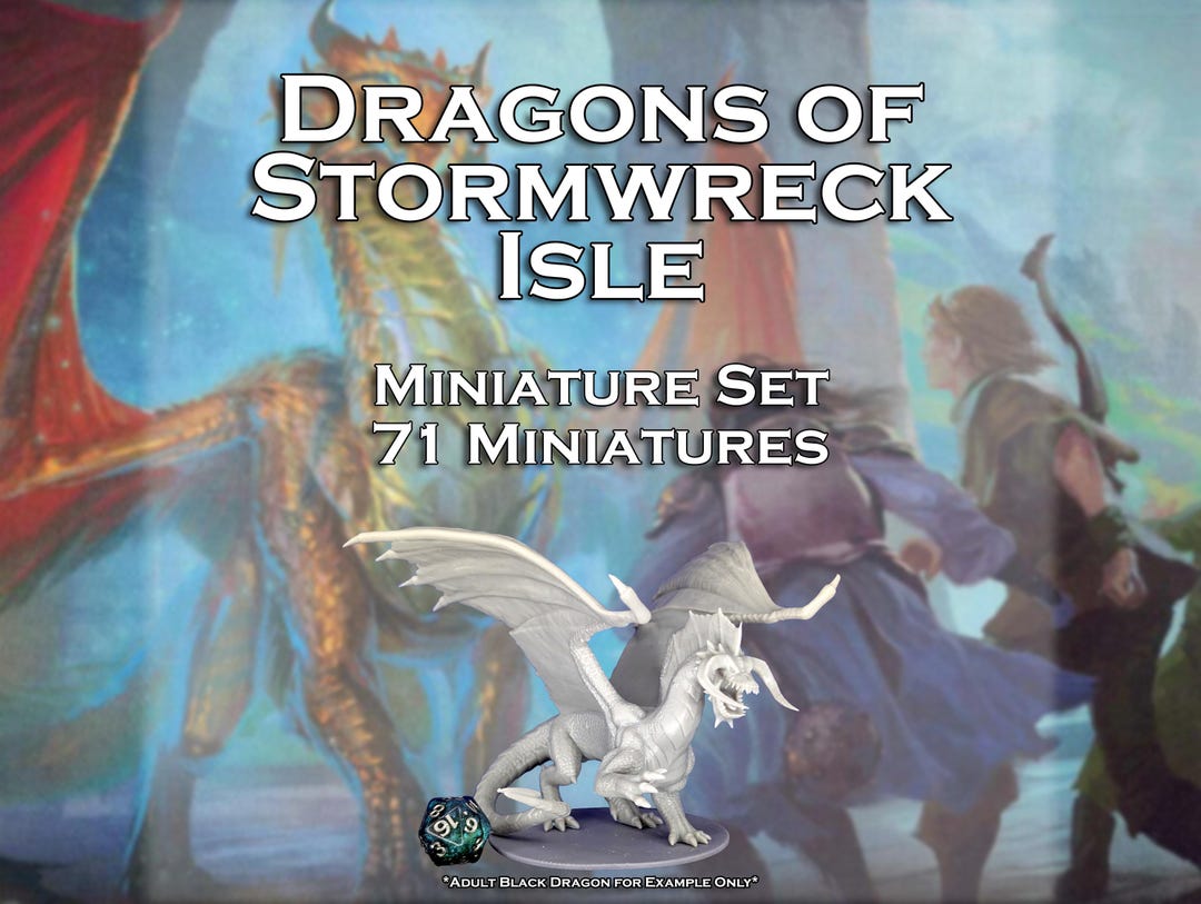 Dragons of Stormwreck Isle Full Campaign Set | 71 Miniatures | 28mm Scale | Dungeons and Dragons ...