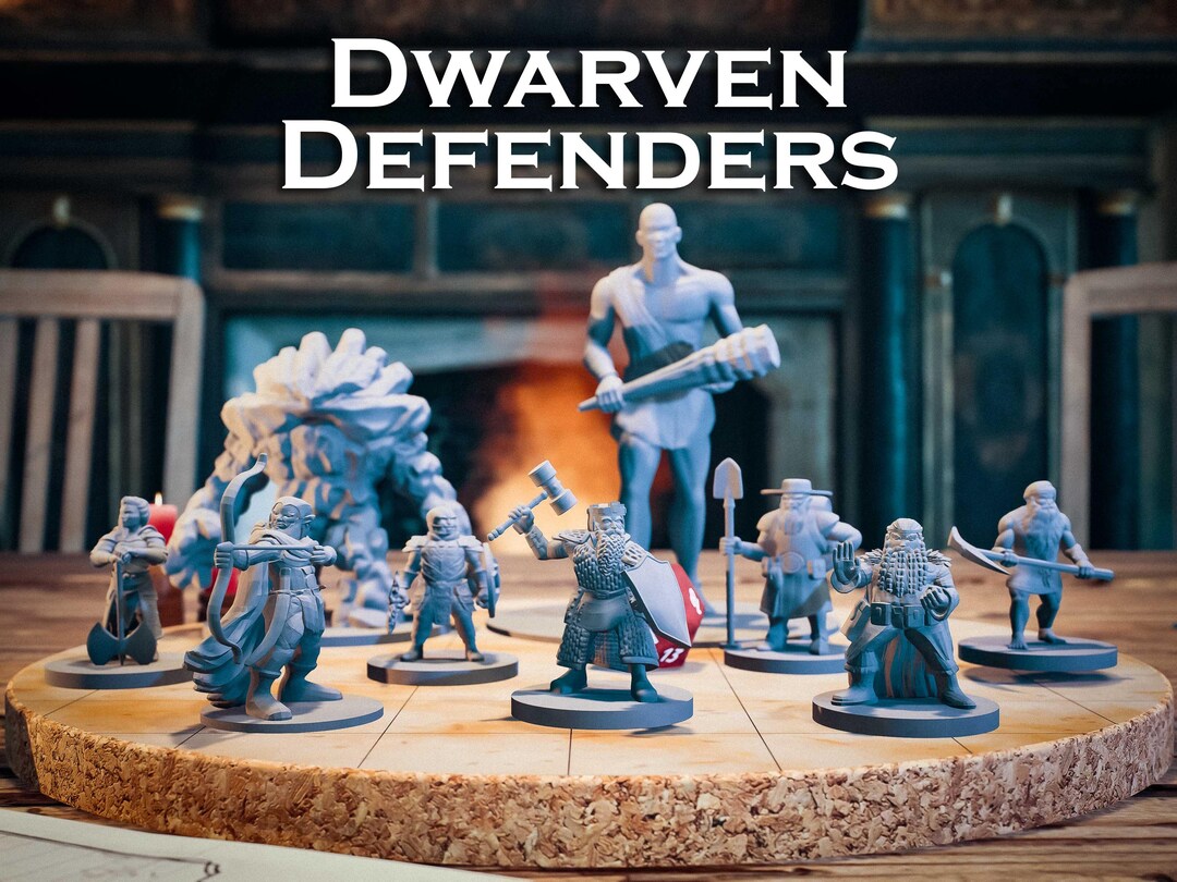 Dwarven Defenders Pack | 9 Miniatures Starter Set - 28mm Scale Dnd D&D ...