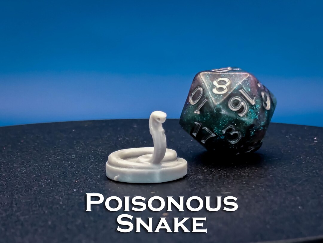 Poisonous Snake Miniature for D&D, Dungeons and Dragons, Pathfinder and ...