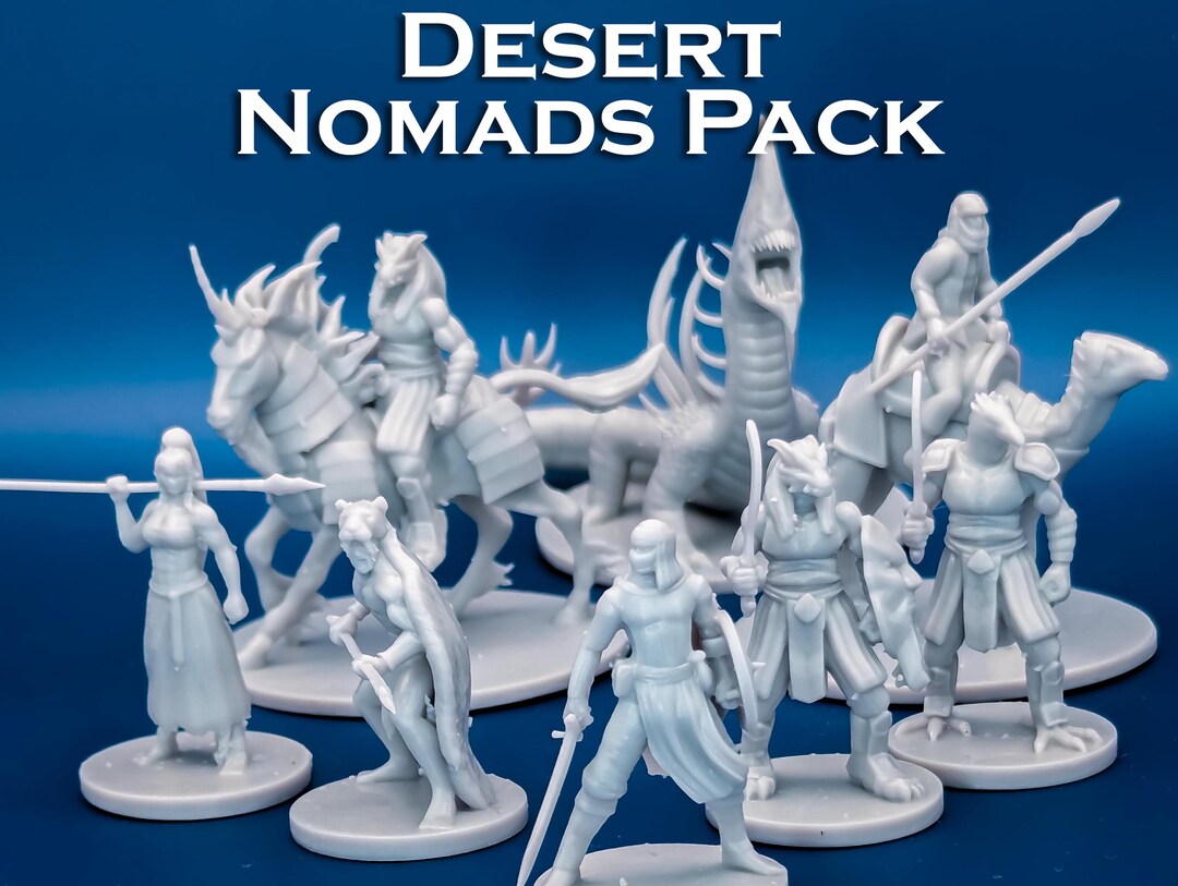 Desert Nomads Pack | 8 Miniatures Starter Set - 28mm Scale Dnd D&D ...
