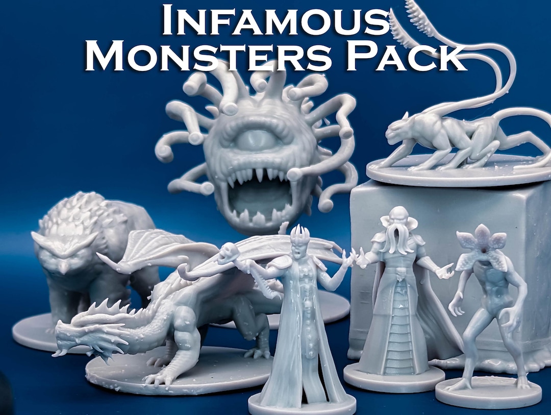 Infamous Monster Pack | Random Encounter | 8 Miniatures - 28mm Scale ...