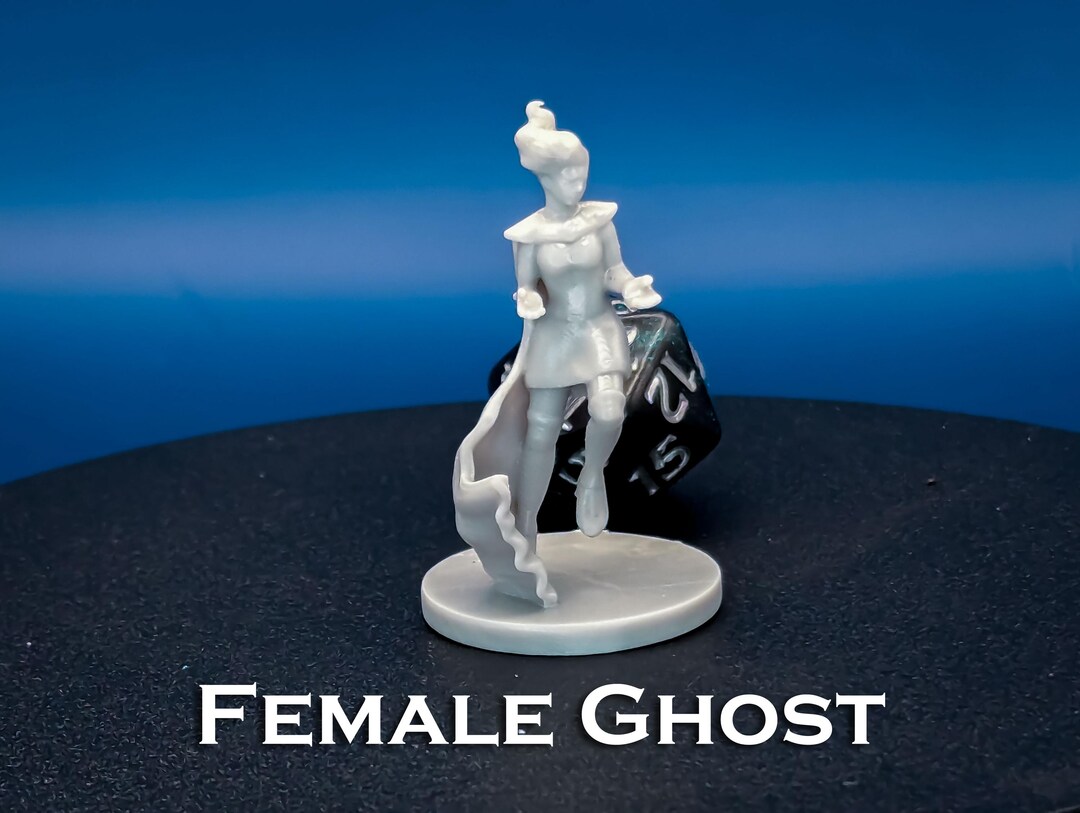 Female Ghost Miniature for D&D, Dungeons and Dragons, Pathfinder and ...