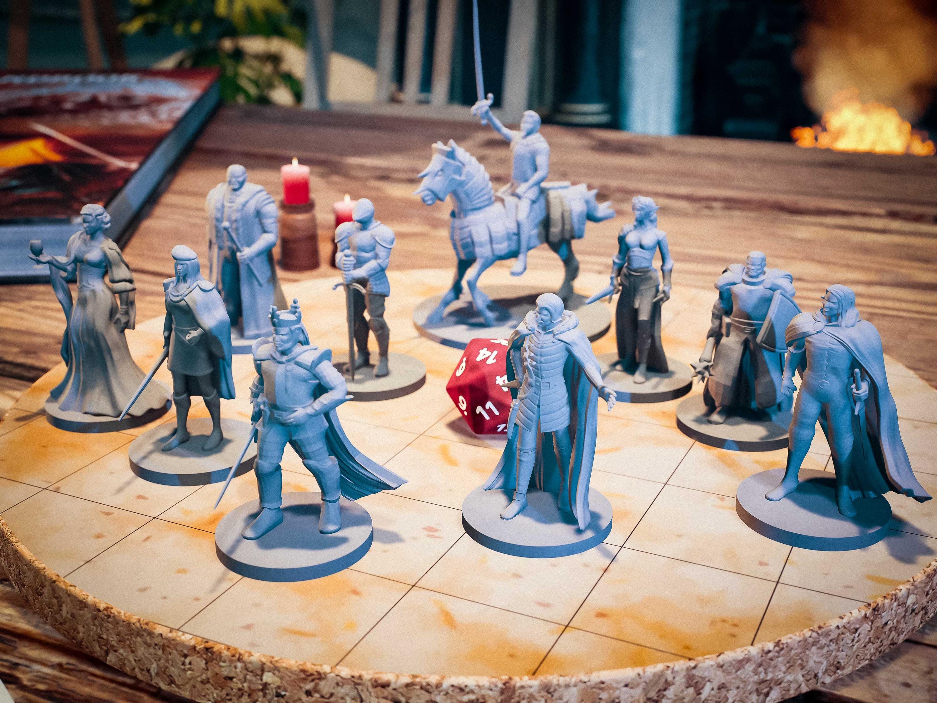 Royal Court Pack | 10 Miniatures Starter Set - 28mm Scale Dnd D&D ...