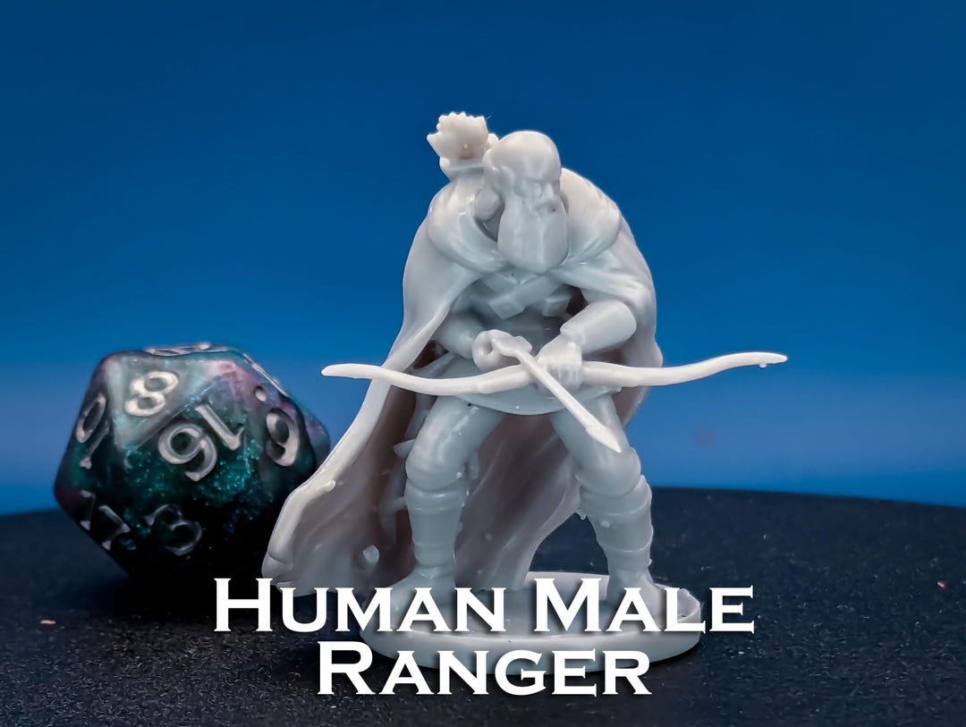 Human Male Ranger Hunter Miniature for D&D, Dungeons and Dragons ...