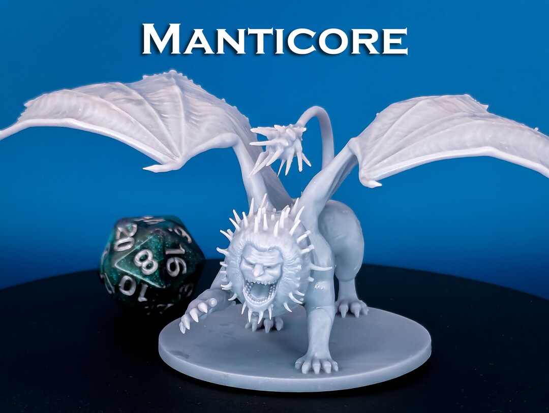Manticore Miniature for D&D, Dungeons and Dragons, Pathfinder and Other ...