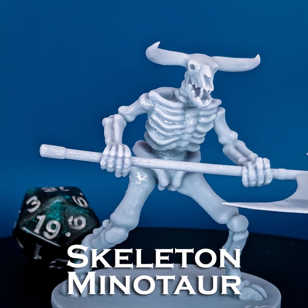 Skeleton Minotaur Miniature - Etsy
