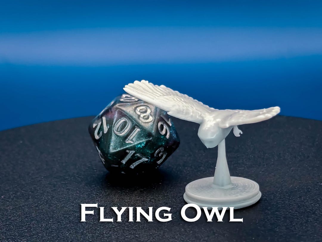 Flying Owl Miniature for D&D, Dungeons and Dragons, Pathfinder and ...