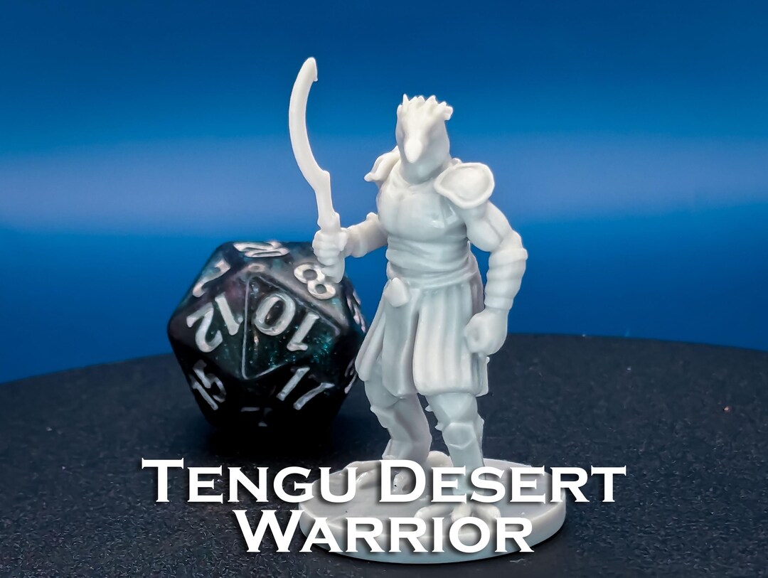 Tengu Desert Warrior Miniature for D&D, Dungeons and Dragons ...