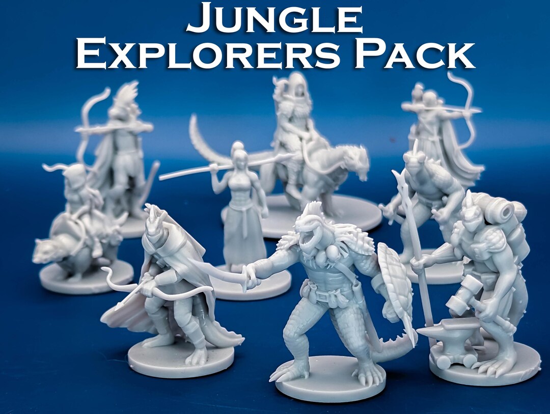 Jungle Explorers Monster Pack | Random Encounter | 9 Miniatures - 28mm ...