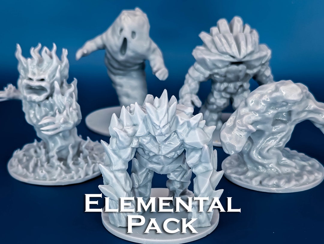 Elemental Pack | Random Encounter | 5 Miniatures - 28mm Scale Dnd D&D ...
