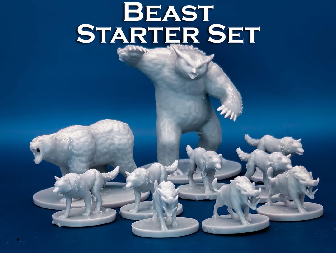Beast Starter Set | 10 Miniatures Starter Set - 28mm Scale Dnd D&D ...