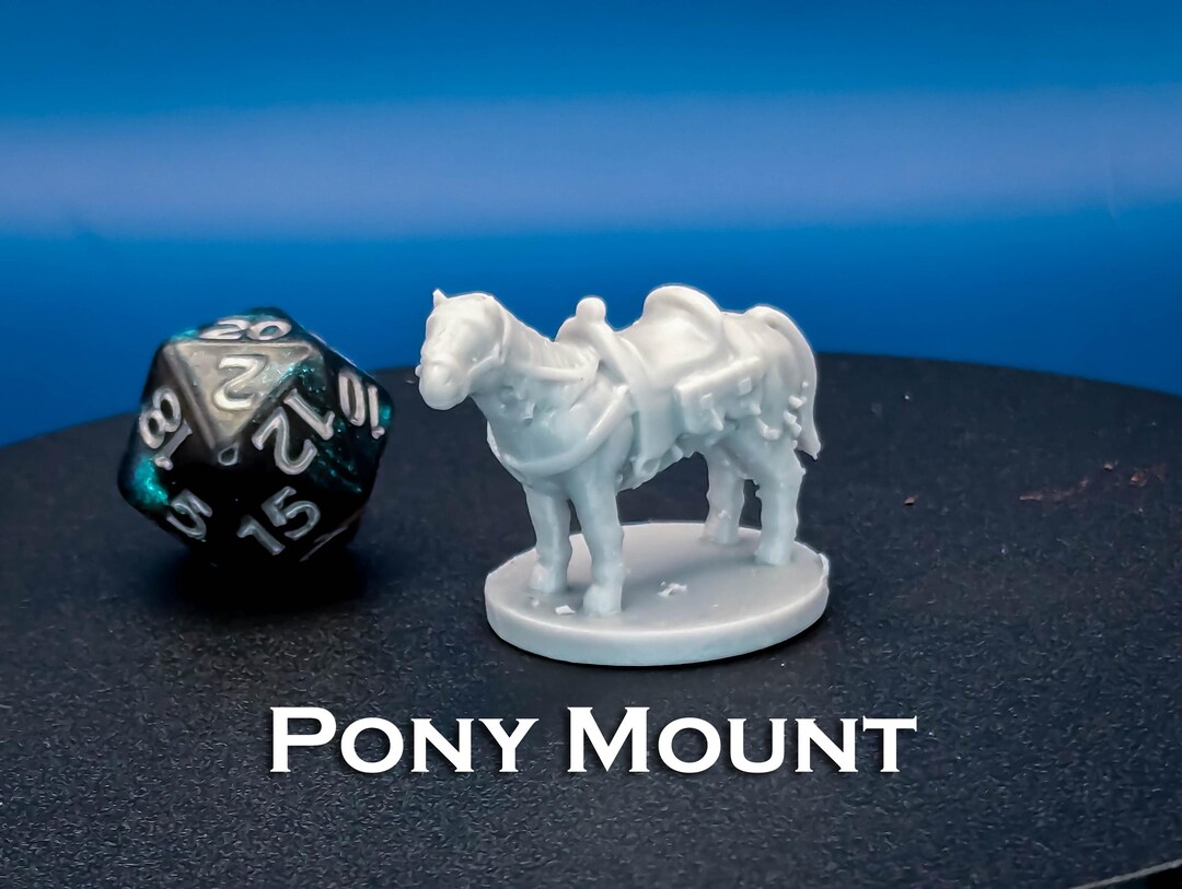 Pony Mount Miniature for D&D, Dungeons and Dragons, Pathfinder and ...