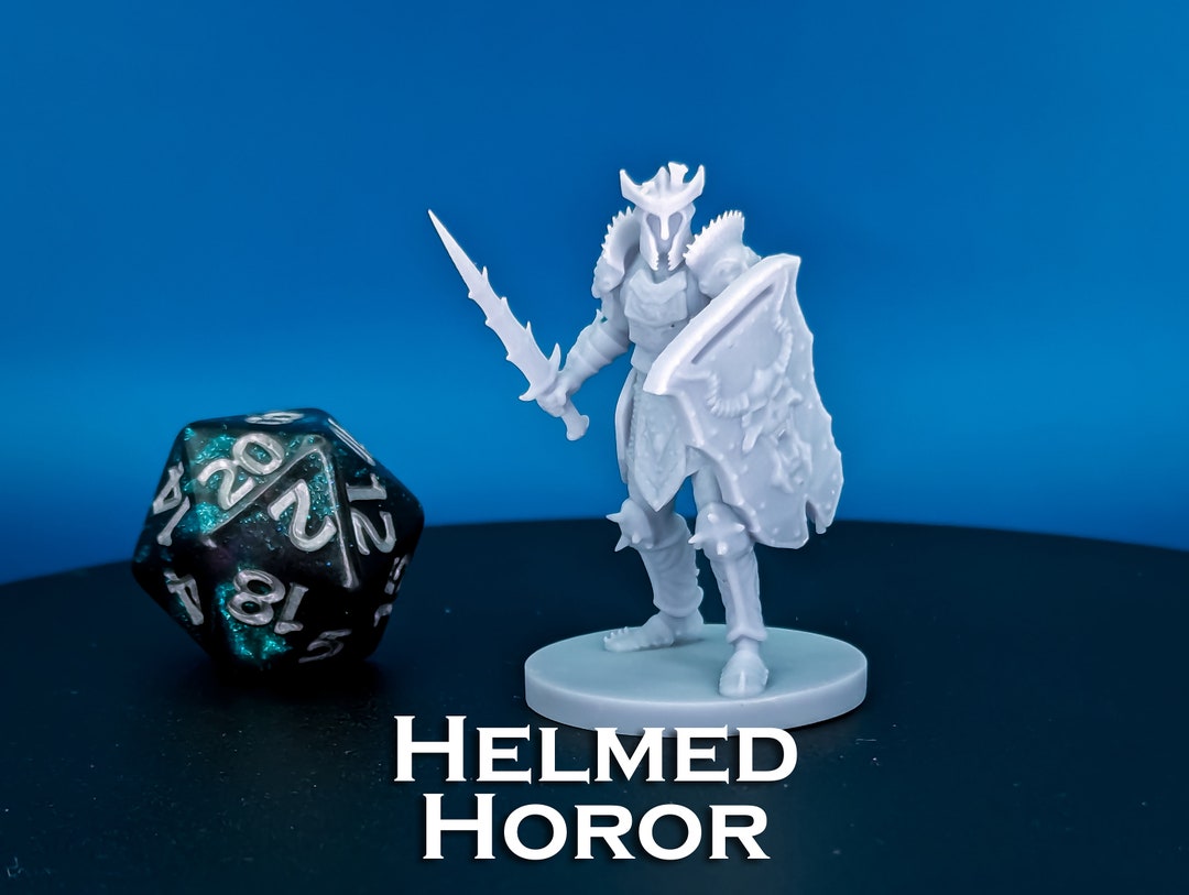 Helmed Horror Miniature for D&D, Dungeons and Dragons, Pathfinder and ...