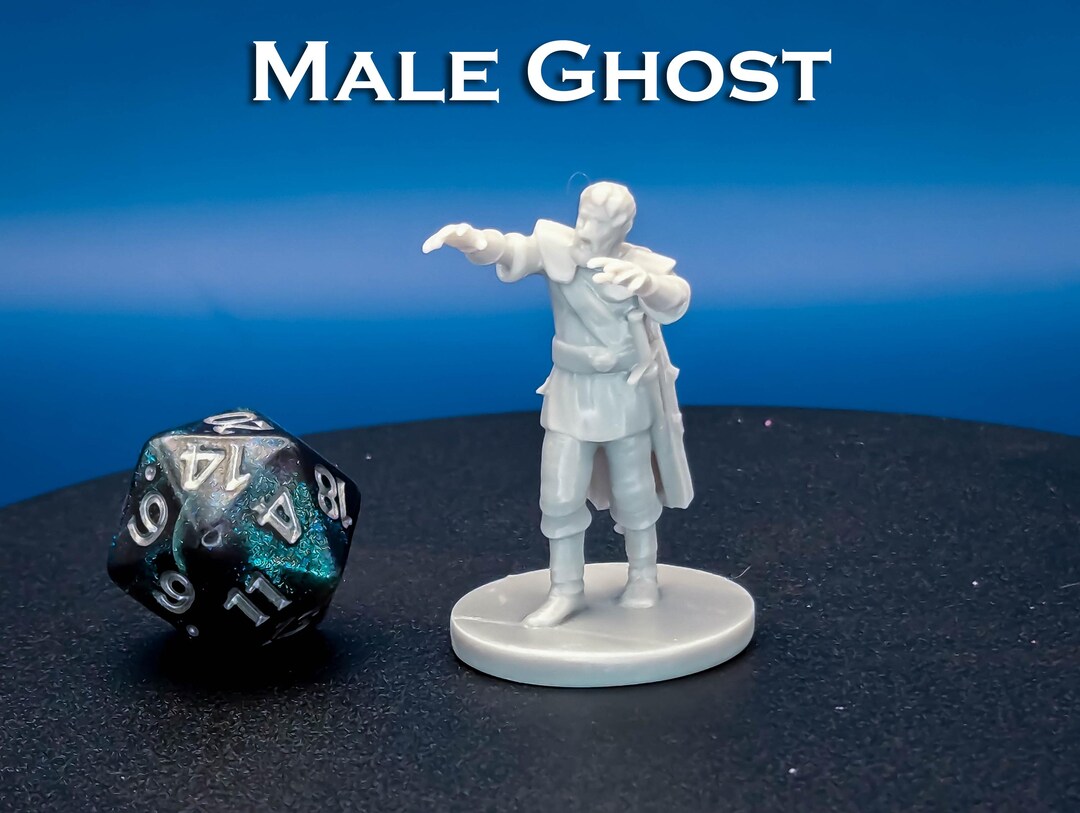 Male Ghost Miniature for D&D, Dungeons and Dragons, Pathfinder and ...