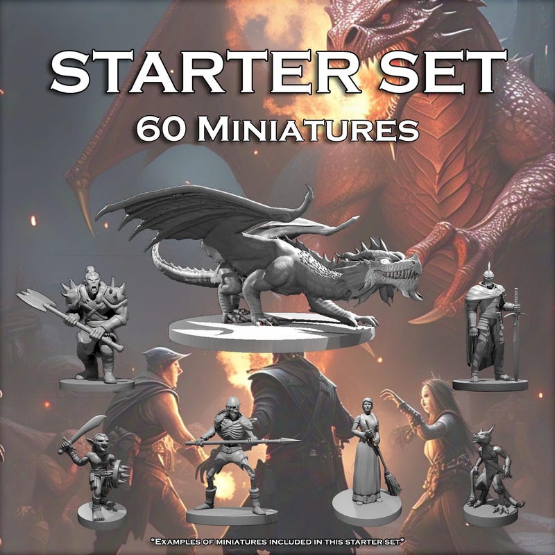 Dnd Figurine Starter Set - Etsy UK