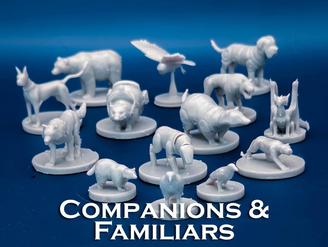 Companions and Familiars Pack | 14 Miniatures Starter Set - 28mm Scale ...