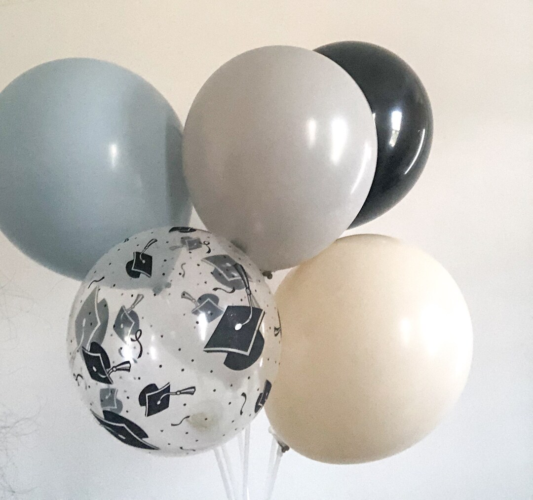 Neutral Grad Balloons/ Graduation Party Decor/ Grad Party Decor/grad ...