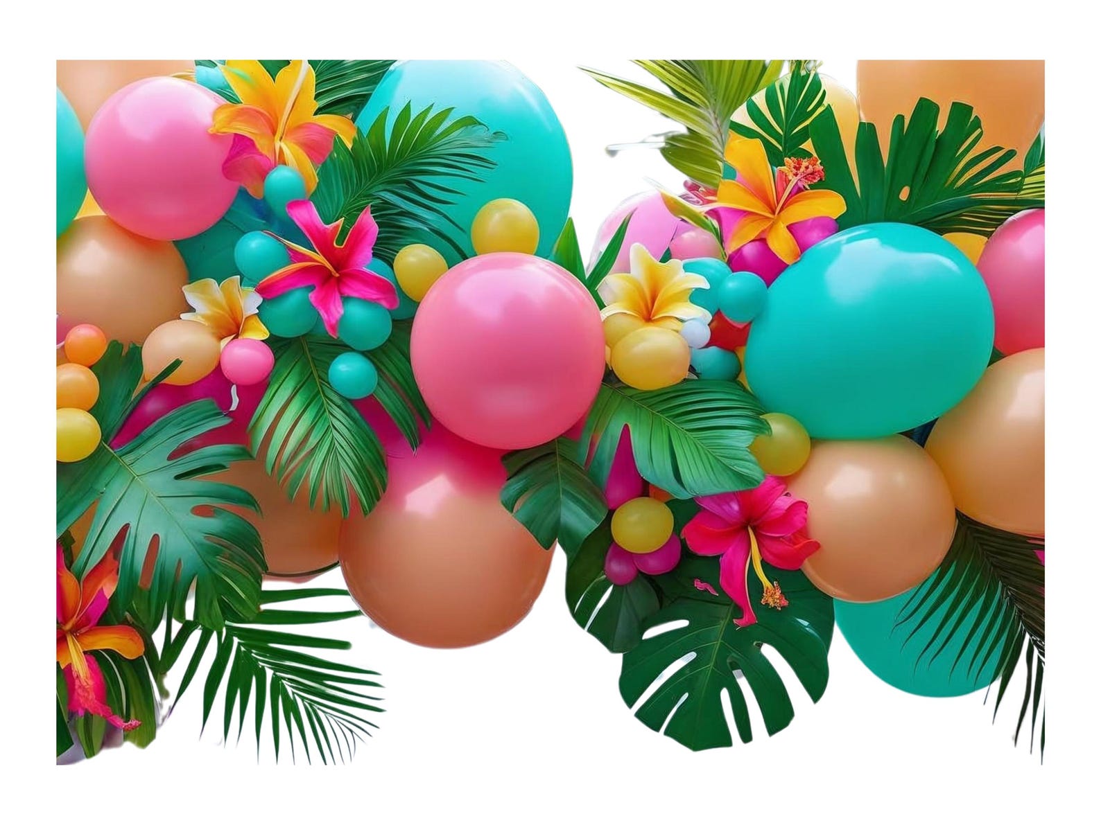 Summer Beach Balloon Garland, Beach Club Party Balloons, Surf Beach ...