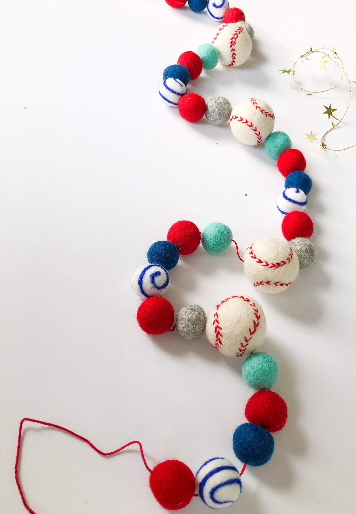Baseball Felt Garland/let's Play Ball/sports Felt - Etsy